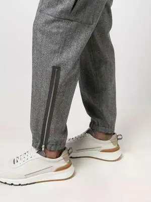 Brunello Cucinelli Chevron Knit Trousers