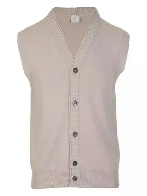 Eleventy Buttoned Gilet - Neutrals