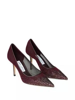 JIMMY CHOO Love Embellished Pointed Toe Pumps - Red