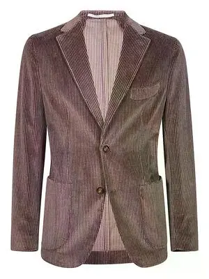 Eleventy Single-breasted Corduroy Blazer - Brown