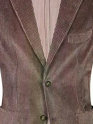 Eleventy Single-breasted Corduroy Blazer - Brown