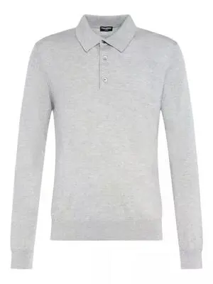 FRANZESE COLLECTION Ribbed Polo Shirt - Grey