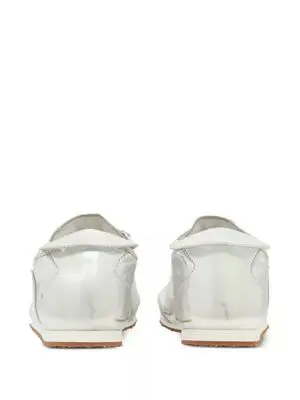 MARINE SERRE Astra Metallic-effect Leather Sneakers