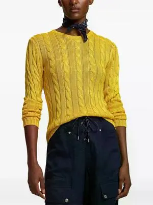 Ralph Lauren Cable-knit Crewneck Sweater - Yellow