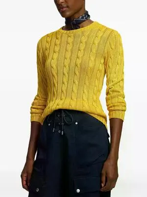 Ralph Lauren Cable-knit Crewneck Sweater - Yellow