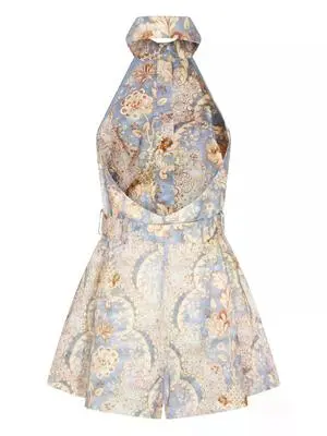 Zimmermann Daylight Belted Jumpsuit - Blue
