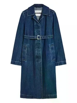 JIL SANDER Denim Trench Coat