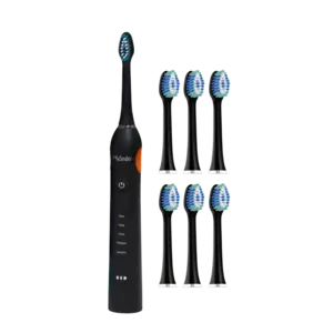 MYSMILE Sonic Toothbrush & Replacement Heads Bundle - Black
