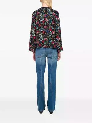Zadig&Voltaire Torny V-neck Floral Blouse