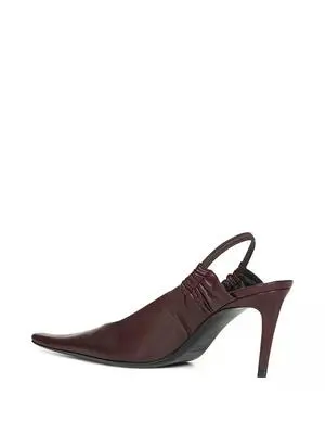 Saint Laurent 75mm Anne-marie Slingback Pumps - Red