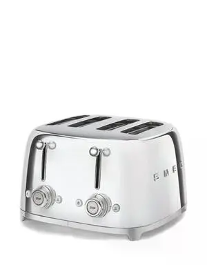 SMEG Stop Button Plissé Four-toaster - Silver