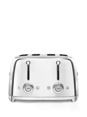SMEG Stop Button Plissé Four-toaster - Silver