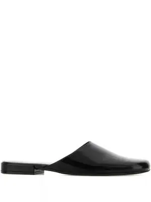 THE ROW Penelope Leather Mules - Black