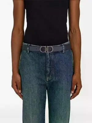 FERRAGAMO Reversible Gancini Buckle Belt - Blue