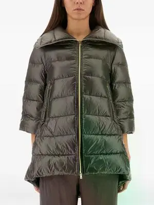 Herno Cleofe Zip-up Quilted Coat - Grey