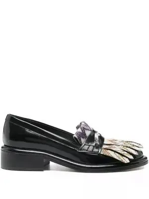 Missoni 40mm Zigzag Loafers - Black