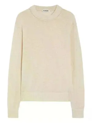 JIL SANDER Chunky-knit Silk Sweatshirt - Neutrals