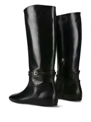 Premiata Buckle Strap Calf Leather Boots - Black