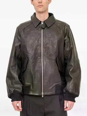 DEVOA Zip-up Leather Jacket