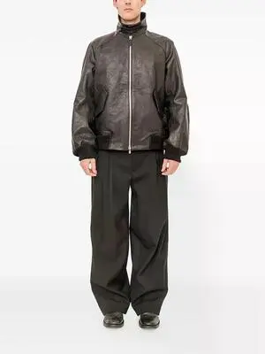 DEVOA Zip-up Leather Jacket