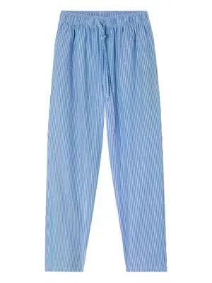 American Vintage Striped Drawstring Trousers - Blue