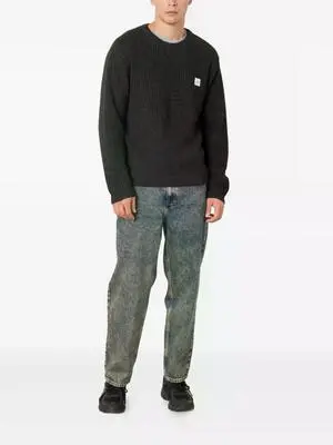 American Vintage Ribbed Logo-patch Sweater