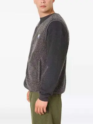 American Vintage Hoktown Faux-shearling Gilet - Grey