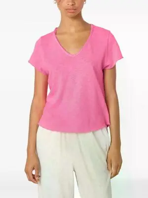 American Vintage Sonoma V-neck T-shirt - Pink