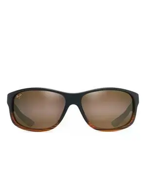 Maui Jim Kaiwi Channel Rectangle-frame Sunglasses - Black