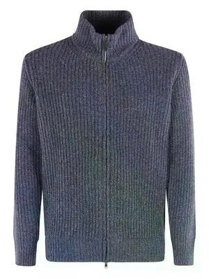 KANGRA Ribbed-knit Cardigan