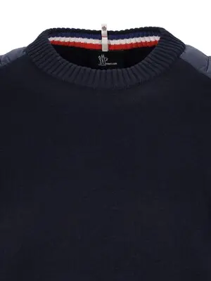 Moncler Virgin Wool Blend Crewneck Sweater - Blue