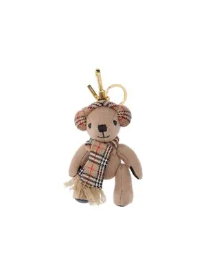 Burberry Thomas Teddy Bear Keyring Charm - Beige