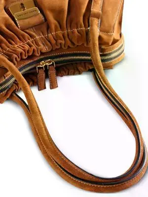 Marc Jacobs Cristina Ruched Tote Bag - Brown