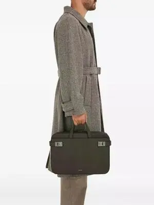 FERRAGAMO Gancini Buckle Briefcase - Brown