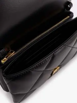 Tory Burch Kira Quilted Leather Shoulder Bag - Black