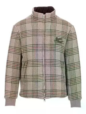 Etro Logo-embroidered Checked Jacket