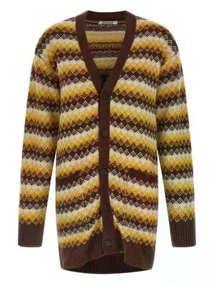 Auralee Patterned Jacquard Cardigan