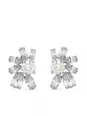 SWAROVSKI Mesmera Crystal Flower Earrings - Silver