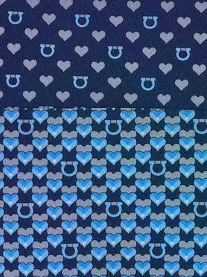 FERRAGAMO Heart Gancini Print Neck Tie