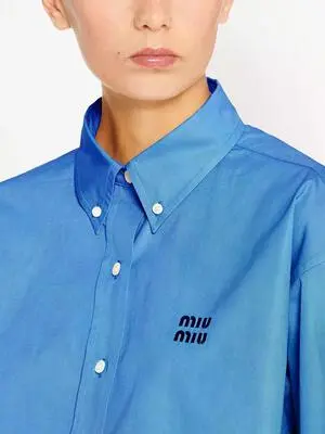 Miu Miu Cropped Poplin Shirt