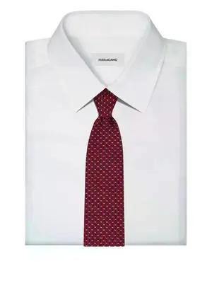 FERRAGAMO Gancini Jacquard Neck Tie