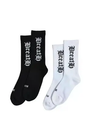 BREATH Logo-jacquard Socks