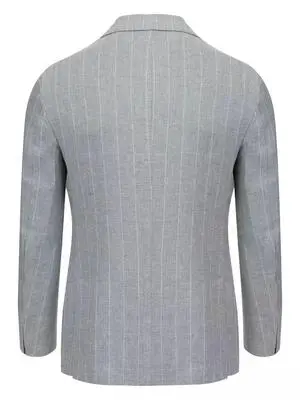 Eleventy Single-breasted Striped Blazer - Grey