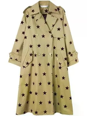 Palm Angels Stars Print Trench Coat