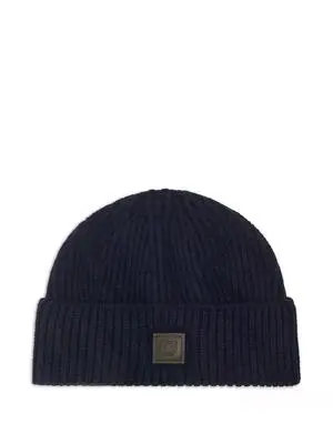 FERRAGAMO Ribbed Knit Beanie - Blue