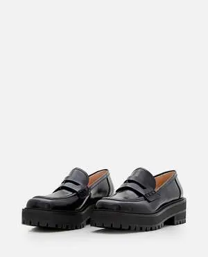 GIANVITO ROSSI Leather Platform Loafers