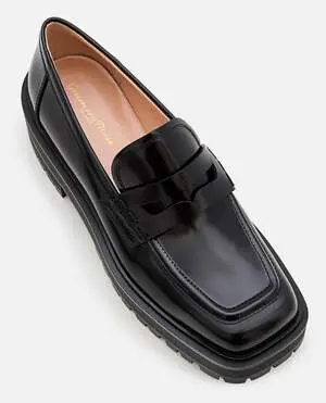 GIANVITO ROSSI Leather Platform Loafers