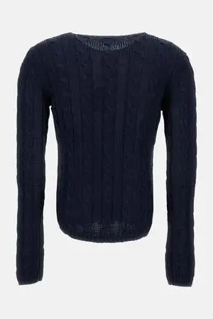 Ralph Lauren Cable Knit Pullover Sweater - Blu
