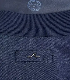 Paul & Shark Wool-silk-linen-blend Bomber Jacket - Navy