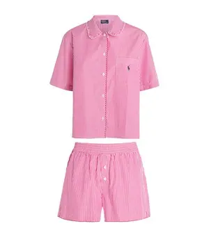 Polo Ralph Lauren Cotton Stripe Short Pyjama Set - Pink